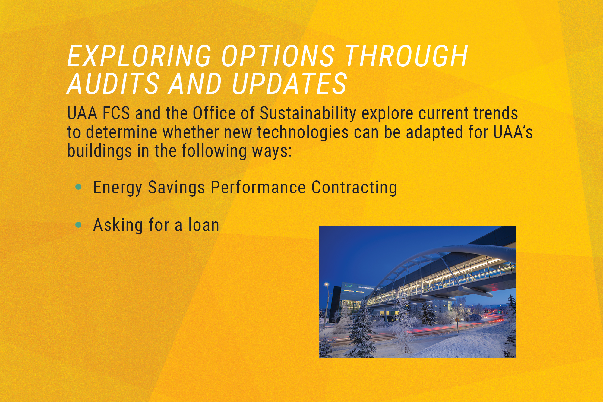 Sustainability at UAA, now and into the future | News | University of ...