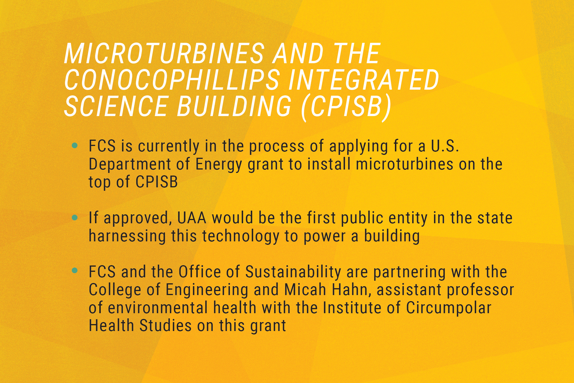 Sustainability at UAA, now and into the future | News | University of ...