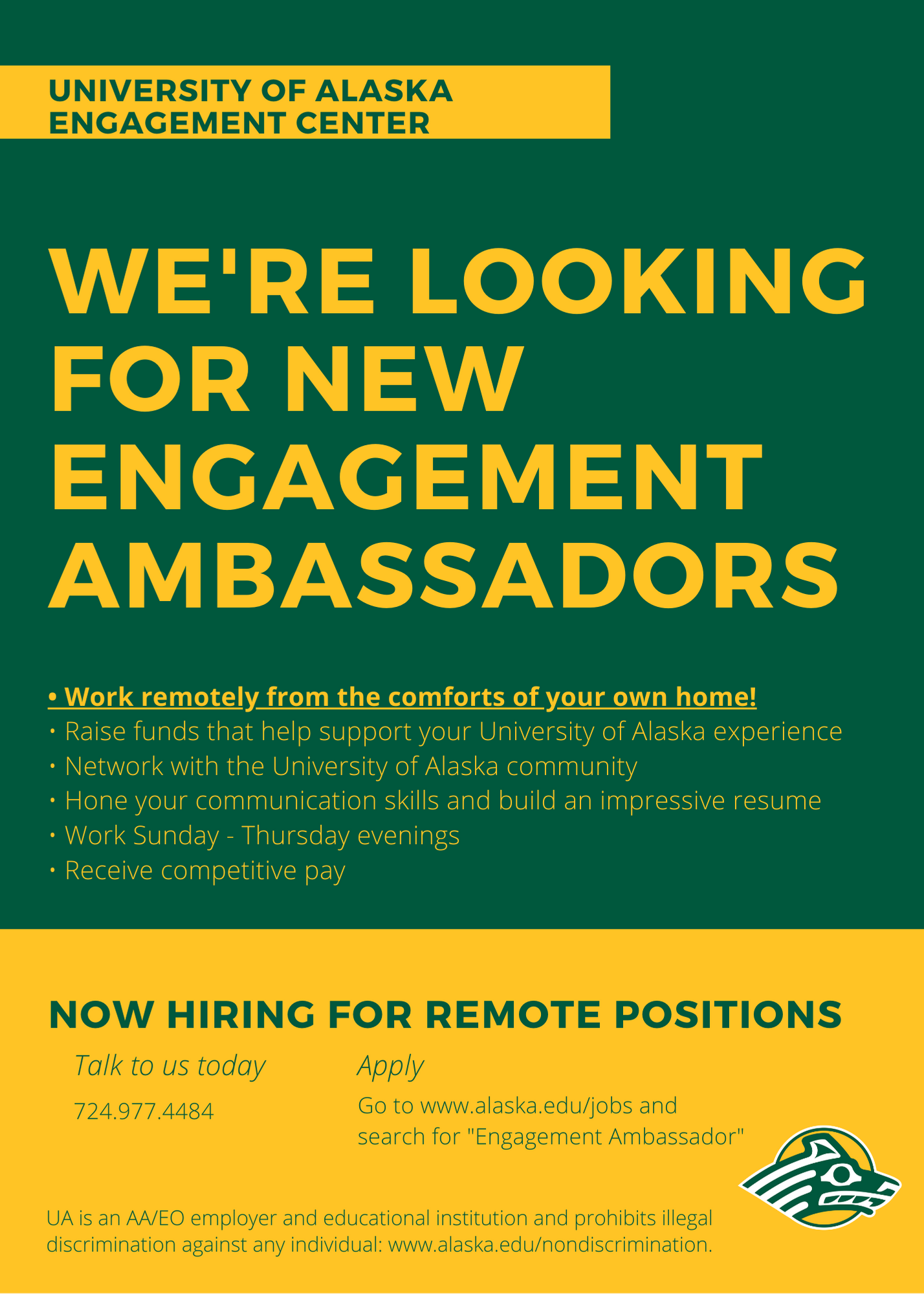 Now hiring student engagement ambassadors | News | University of Alaska ...